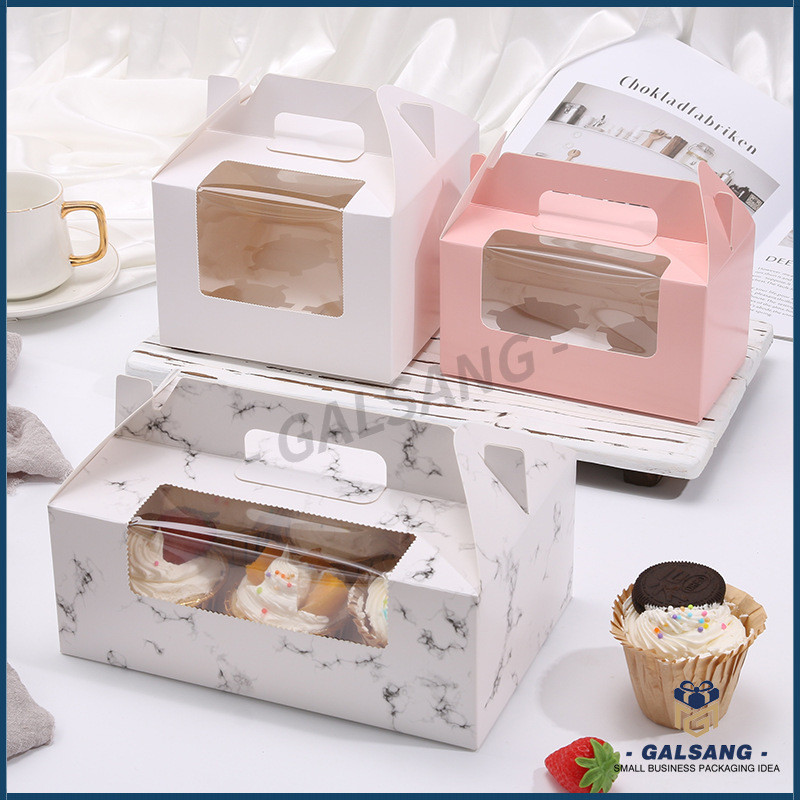 [20pcs/pack] Portable Cupcake Window Box / Muffin Cupcake Holder Box ...