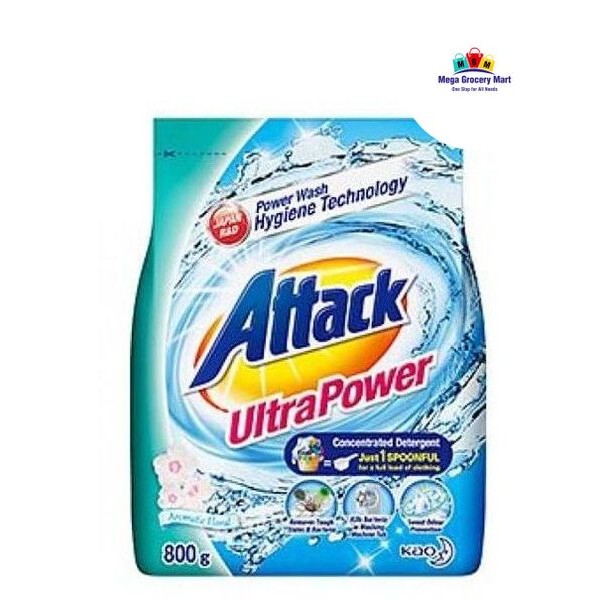 Attack Powder Detergent Ultra Power 800g | Shopee Singapore