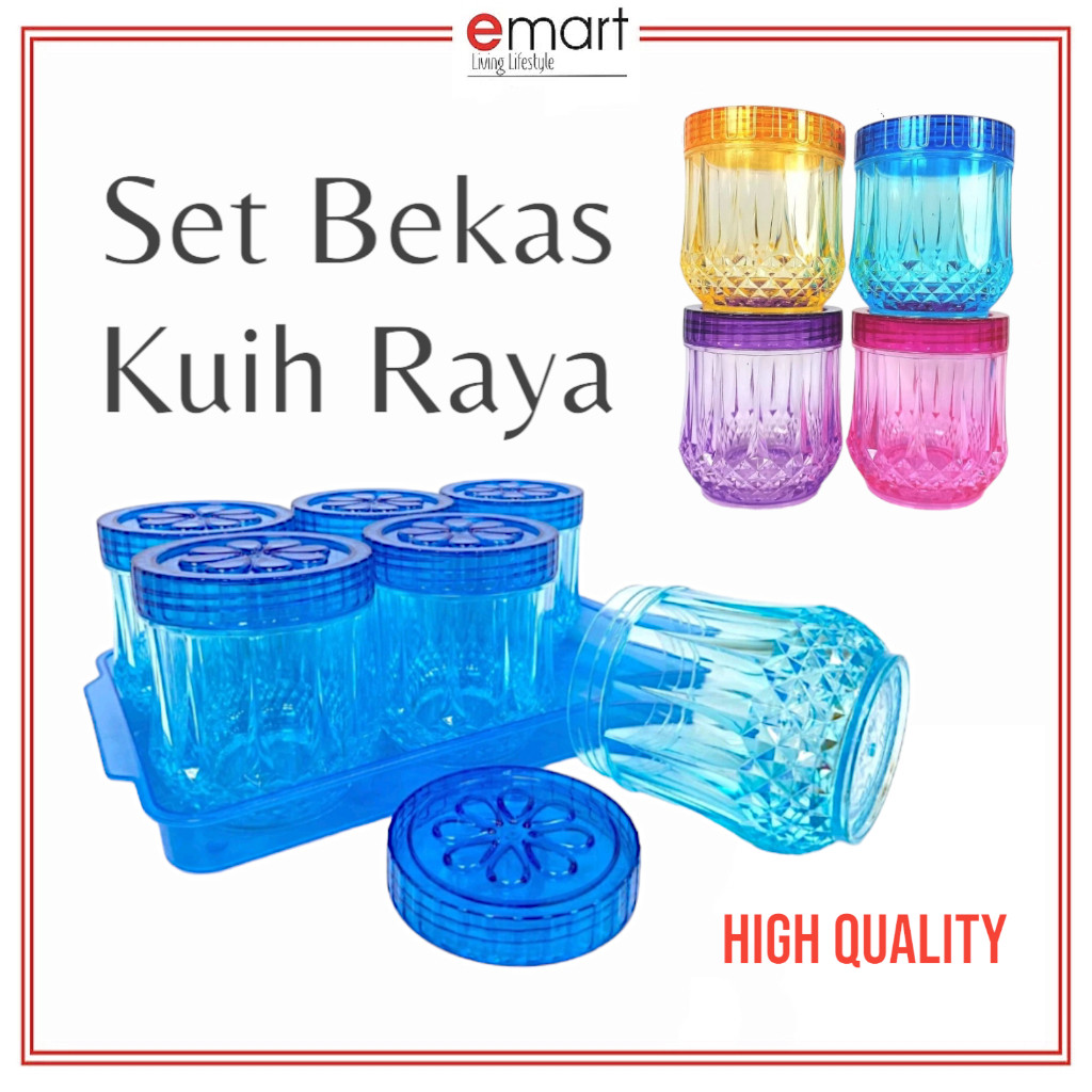 Set Bekas Kuih Raya, Sparkling Canister Set, Premium Cookies Canister ...