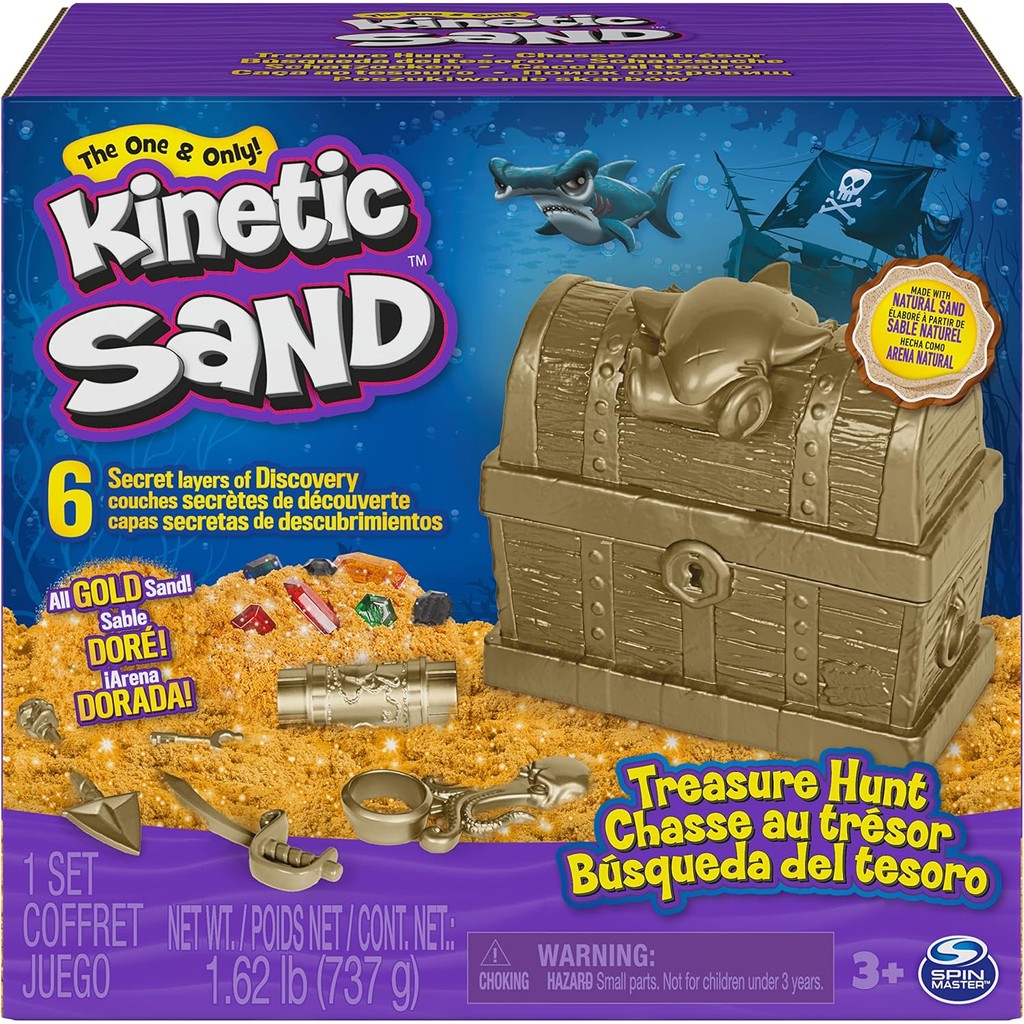 [tempo] Kinetic Sand, Exclusive Treasure Hunt Playset with 14 Surprise ...