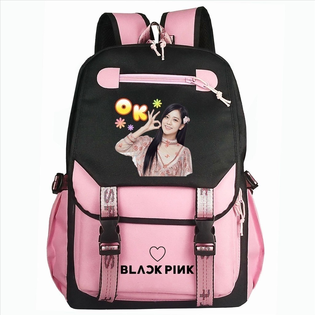 XJ Blackpink Backpack Schoolbag Kim Jisoo JENNIE ROSE LISA Student Bag ...