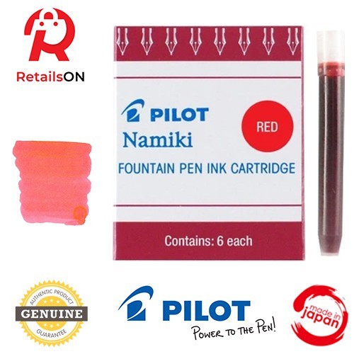 Pilot Fountain Pen Ink Cartridge IC-50 (6 Pieces) - Red / Namiki IC50 ...