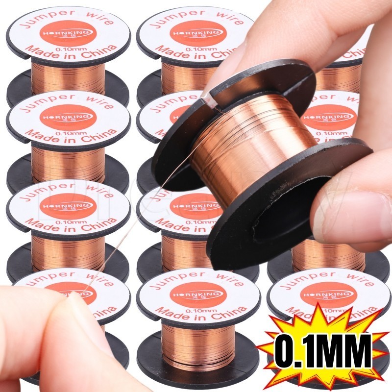 5Rolls 0.1mm Soldering Wire - Ultra-Fine Flying Line Jump Line - PCB ...