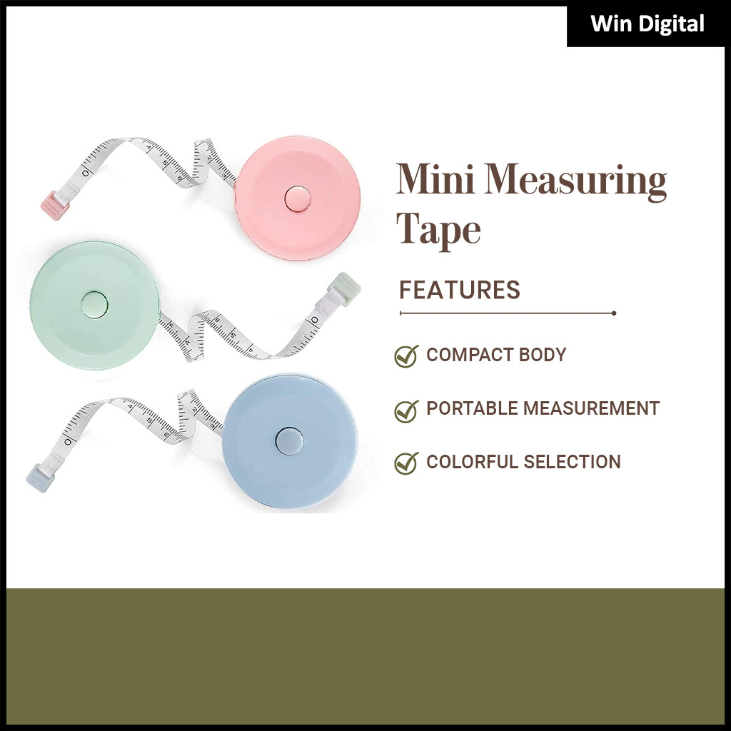 Mini Measuring Tape Retractable 1.5M Small Key Chain Tape Measure ...