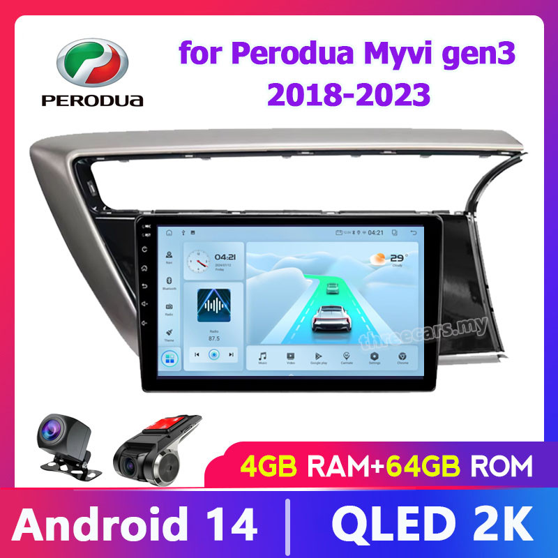 (QLED 2K)10inch Android Car Player for Perodua Myvi Gen3 2018-2023 Car ...