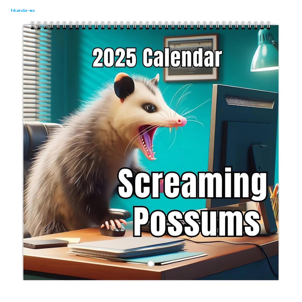 hkanda Hilarious 2025 Possum Calendar 2025 Funny Screaming Possum ...