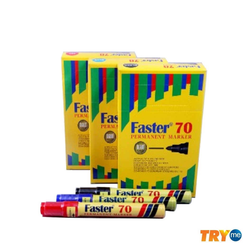Faster MF70 Permanent Marker (12Pcs) - 3 Variants | Shopee Singapore