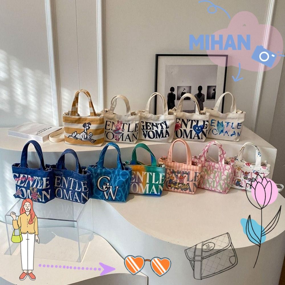 MH Crossbody Bags, Canvas Large Capacity Shoulder Bags, Stylish Letter ...
