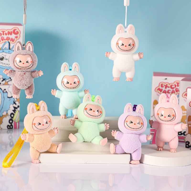 Labubu Dolls Action Figure Kechain Labubu Catch Me If You Like Me Kids ...