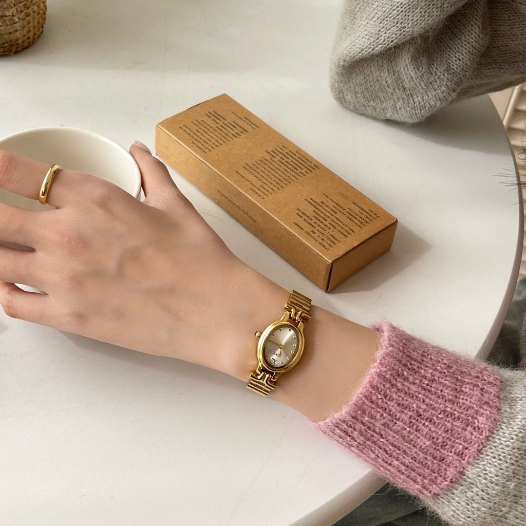 Vintage Bucket-Shaped Watch Women's Light Luxury and Simplicity Elegant ...