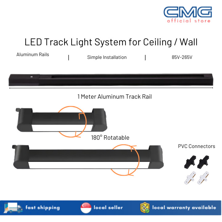 Modern LED Track Light Aluminum Rail System Linear LED Cob Spotlight ...