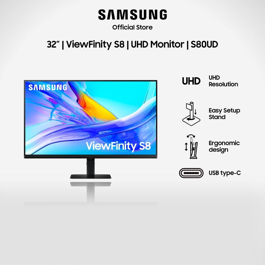Samsung 32" ViewFinity S8 S80UD UHD Monitor / LS32D804UAEXXS | Shopee ...