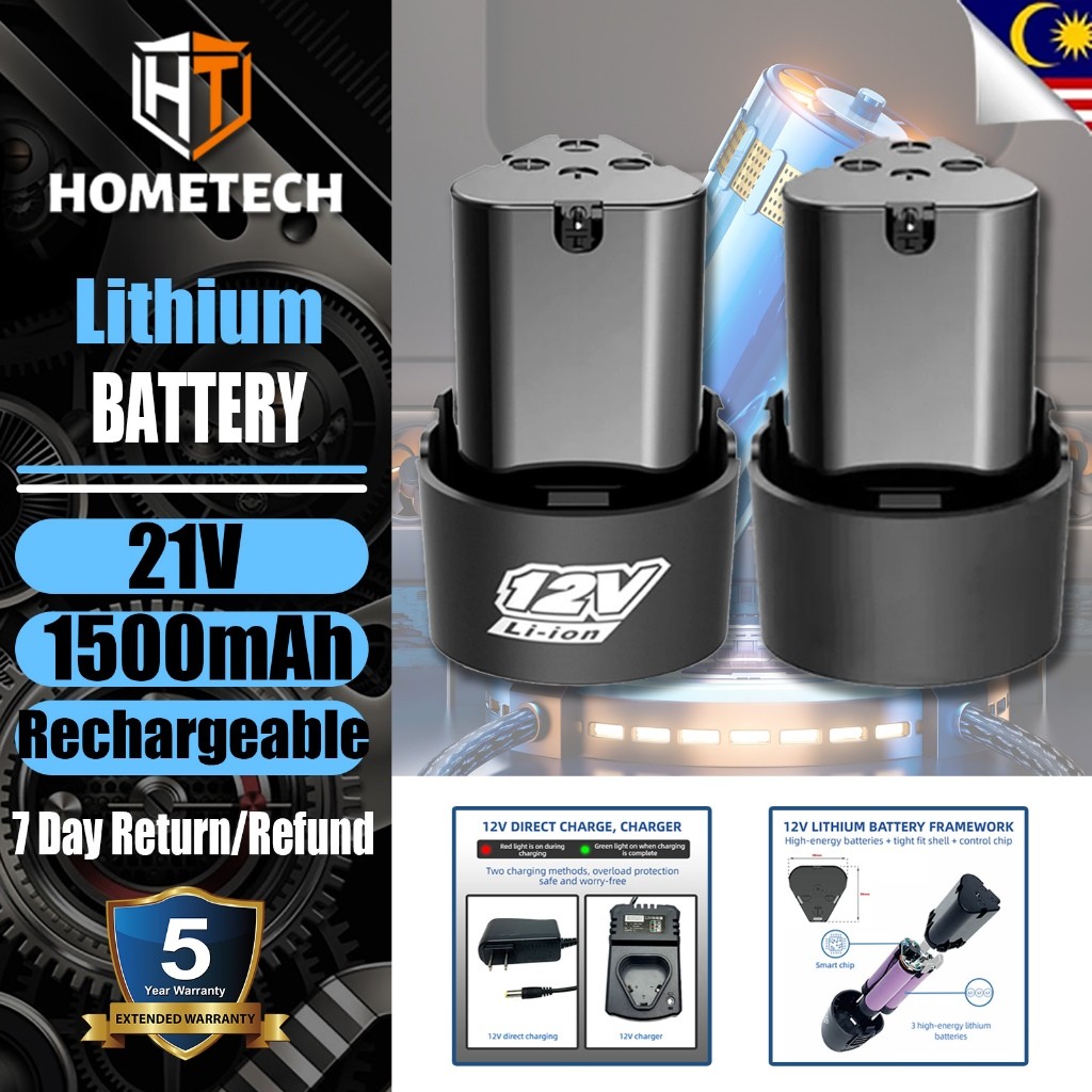 🔥5-year warranty🔥12V 1500mAh Rechargeable Lithium Battery for Angle ...