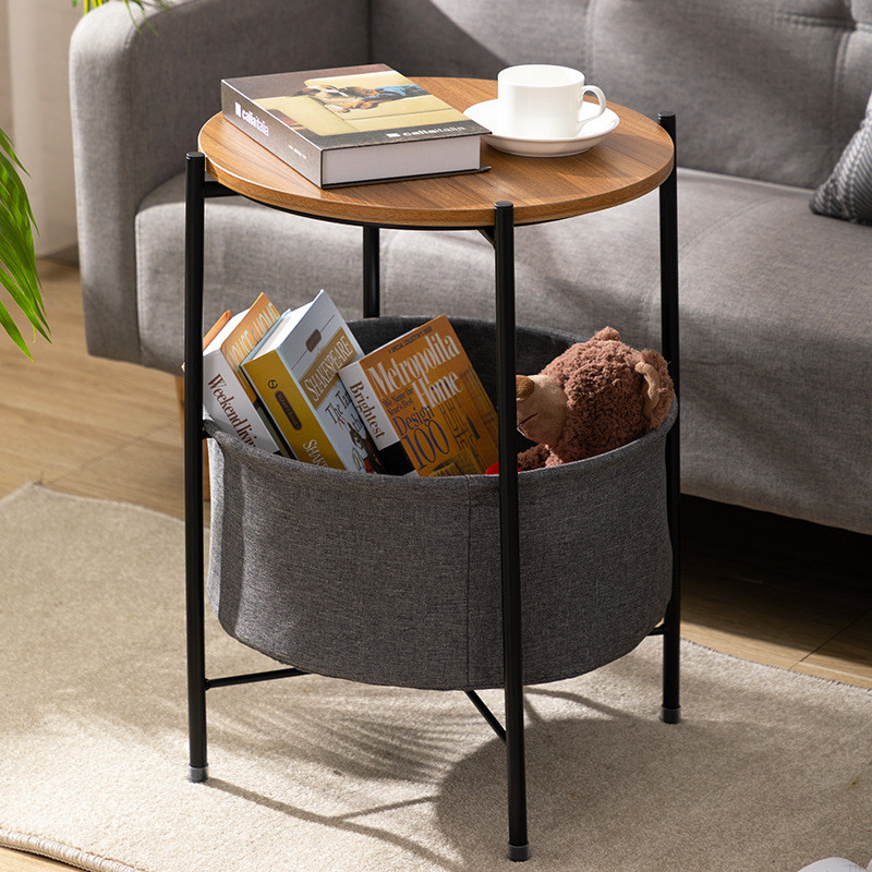 Solid Wood round Table Small Coffee Table Factory Wholesale Storage ...