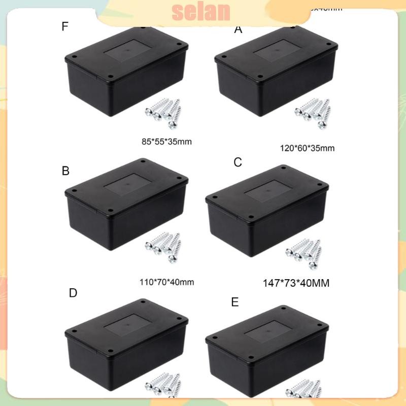 SEL Dustproof Electrical Junction Box Black Plastic Electric Project ...