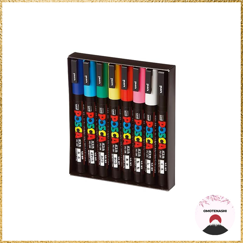 Posca Mitsubishi Pencil Water-based Pen Posca Fine Point Round Tip 8 ...