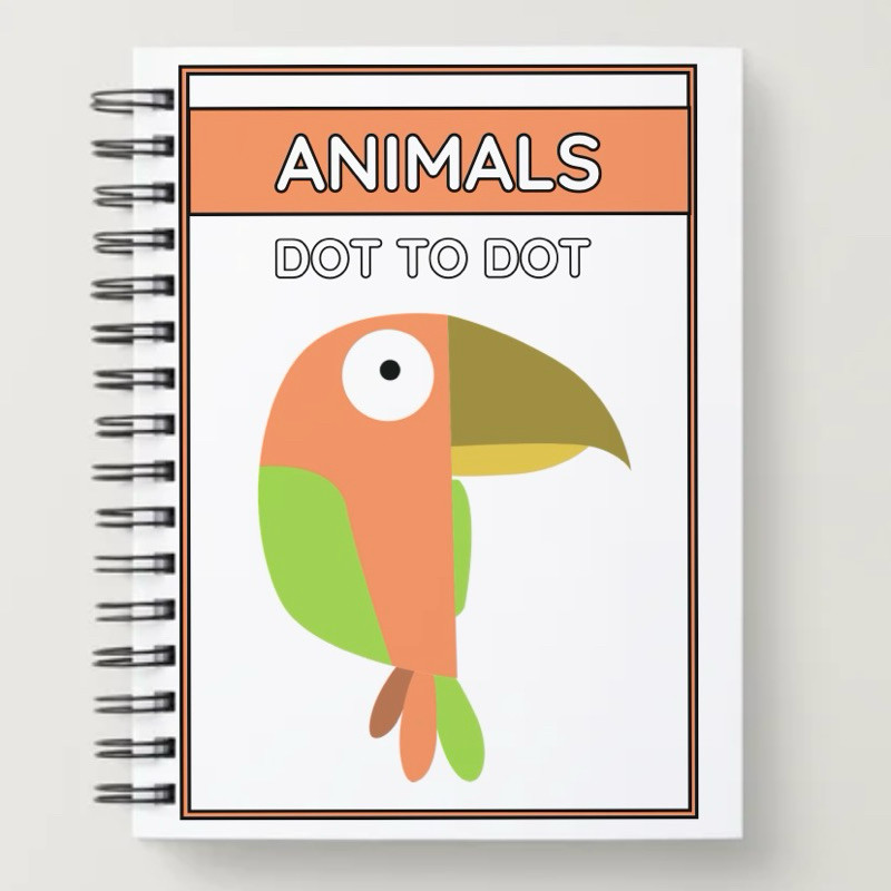 XO CB39 Animals Dot to Dot (Spring binding, 180gsm thick paper) - Set ...