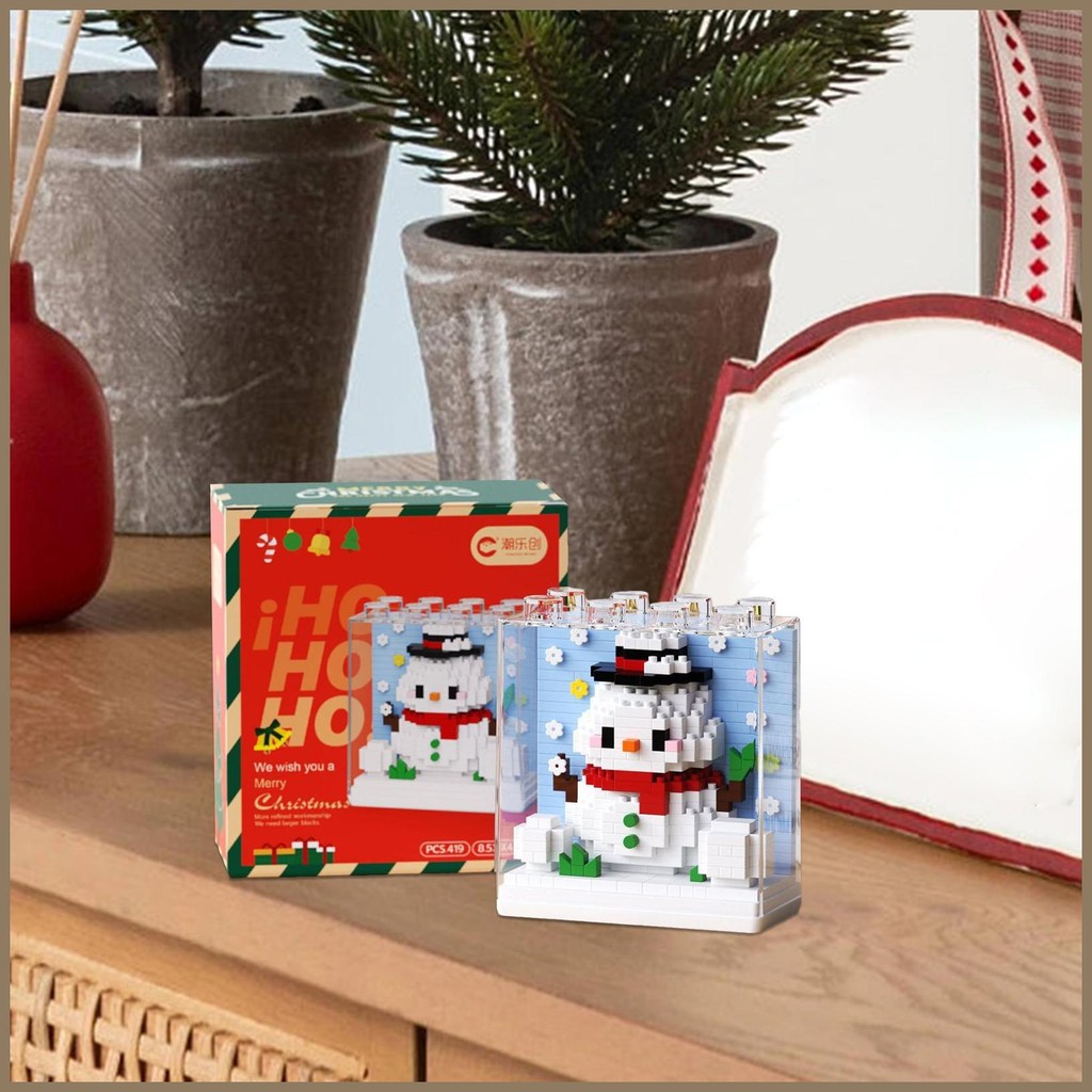 Kids Blocks Toys Christmas Santa Claus Blocks Set Gingerbread Man ...