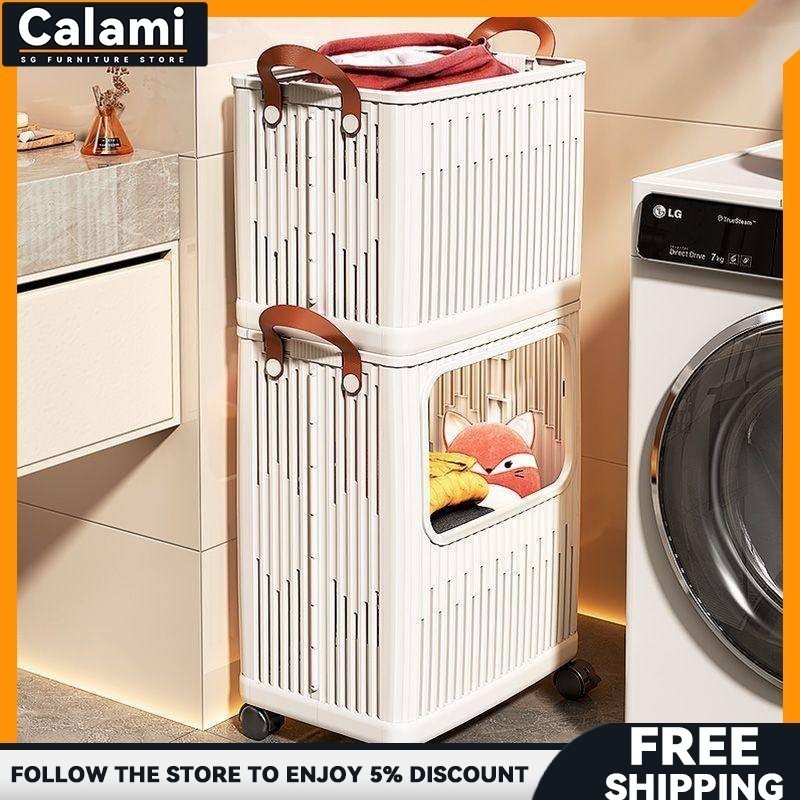 Bathroom moving laundry basket Bedroom laundry basket Clothes basket ...