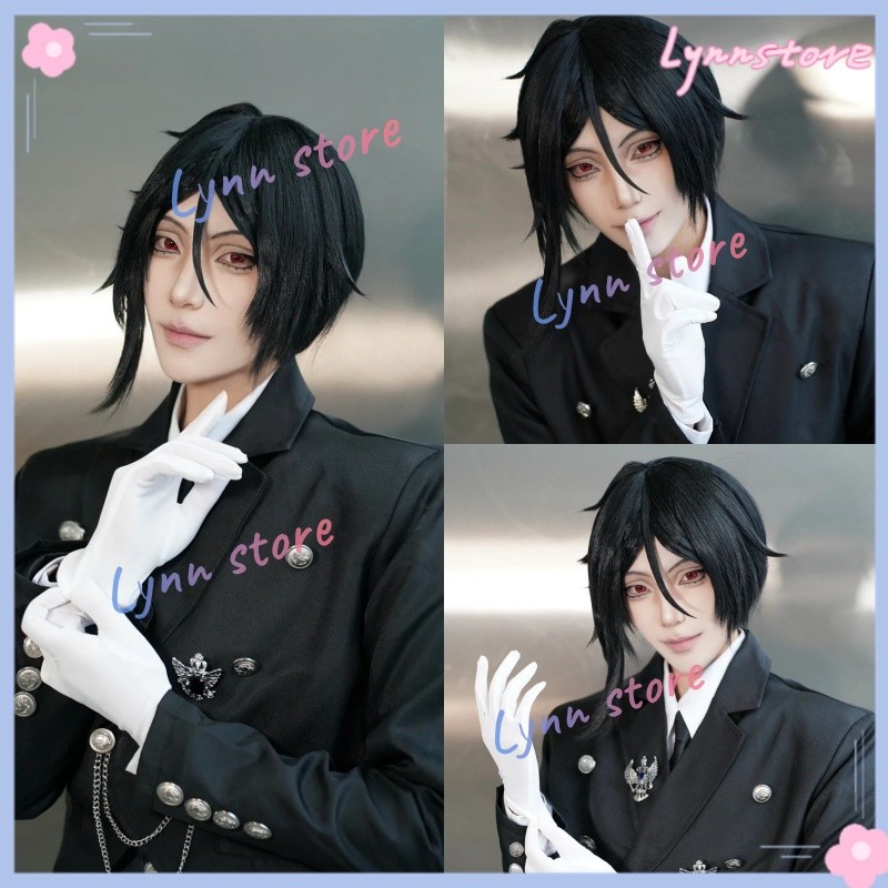BLACK BUTLER Cosplay Costume KUROSHITSUJI Sebastian Michaelis Black ...