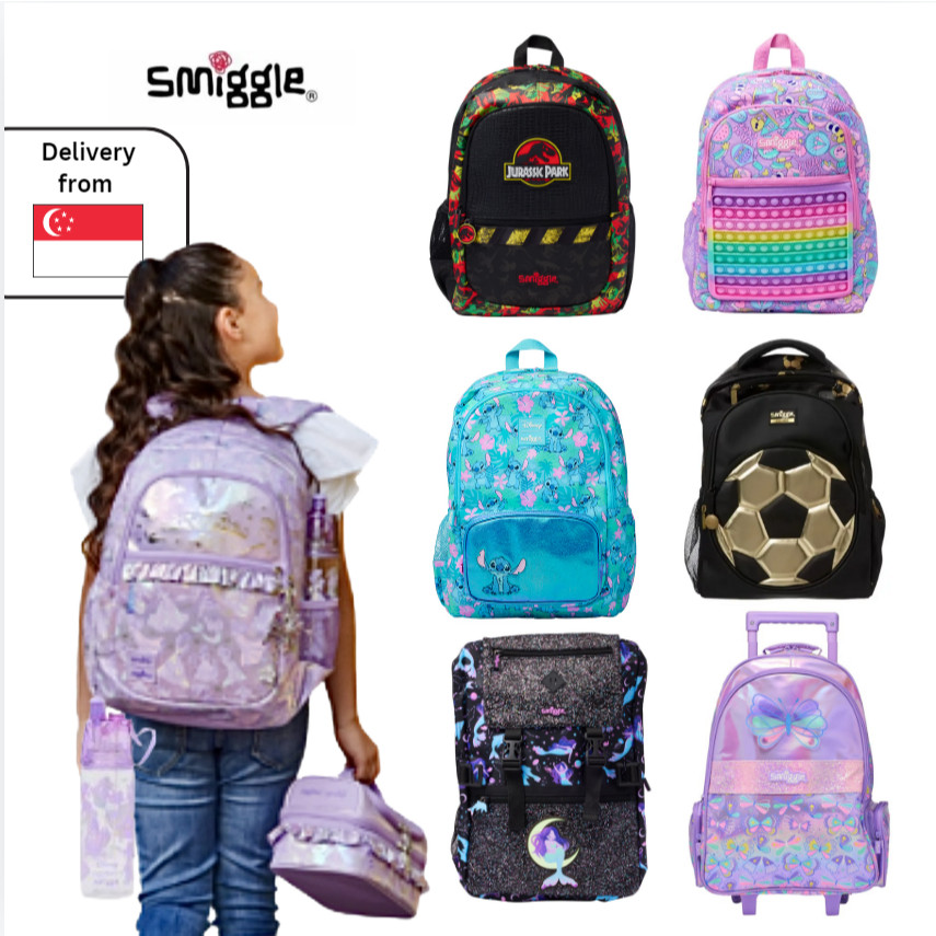 Smiggle School Bag Trolley SD Push Trolley Bag School Backpack Girls ...