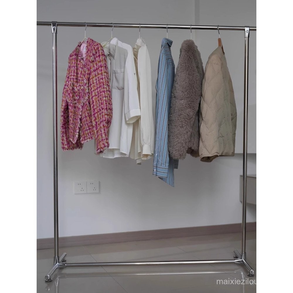 Stainless Steel Clothes Drying Rack Single Rod Clothes Rack Bedroom ...