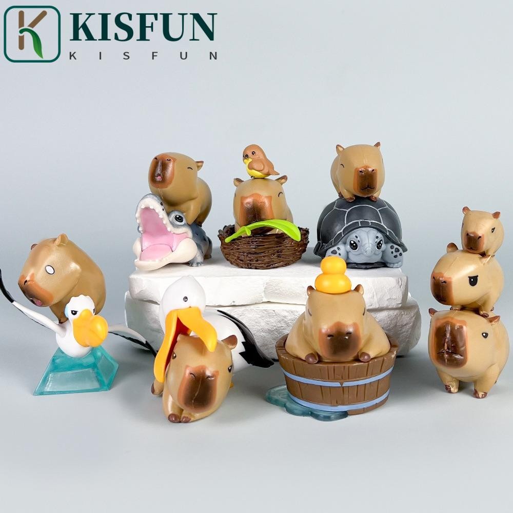 KISFUN Simulation Capibara Model, Stacked Take Bath Capybara Figure ...