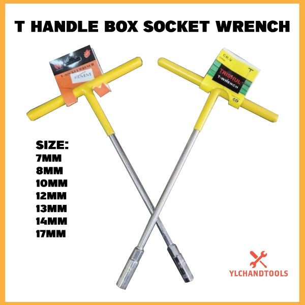 T HANDLE BOX SOCKET WRENCH -RUBBER COATED( 8MM,10MM,12MM,13MM,14MM,17MM ...