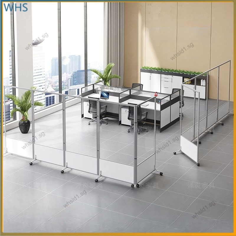 Acrylic transparent baffle office mobile screen partition wall factory ...