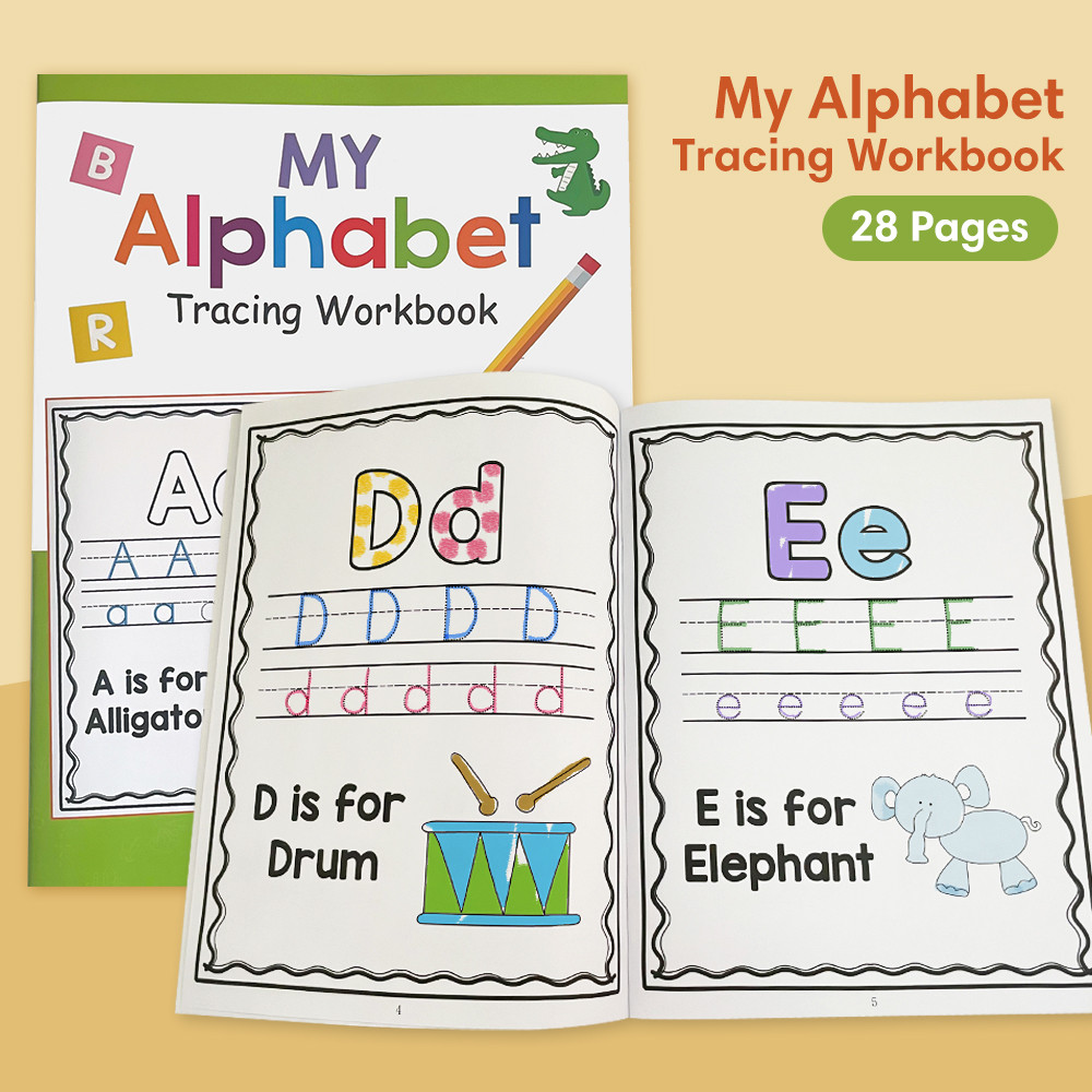 My Alphabet Tracing Workbook for Kids Children Kindergarten Educational ...