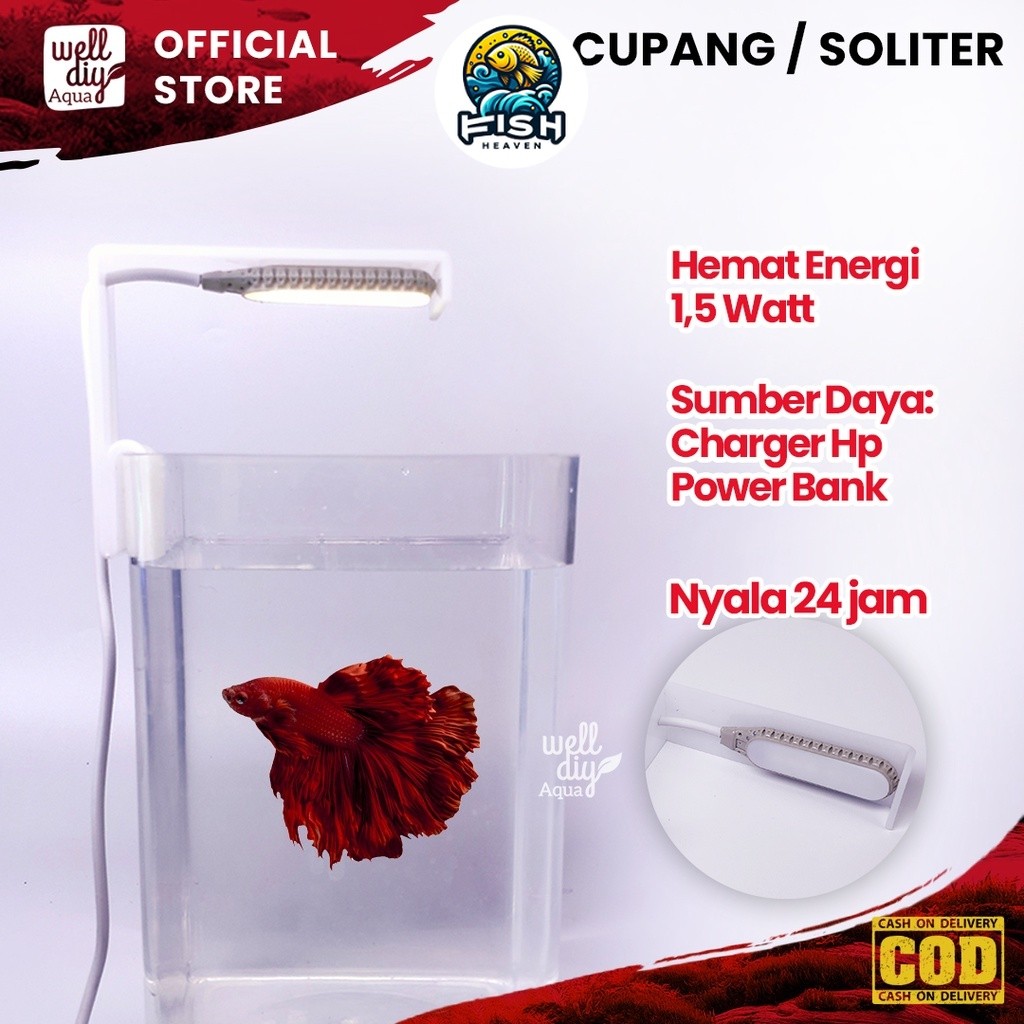 Aquarium Lights, Solitaire Betta Lights, Mini Aquarium LED Lights ...