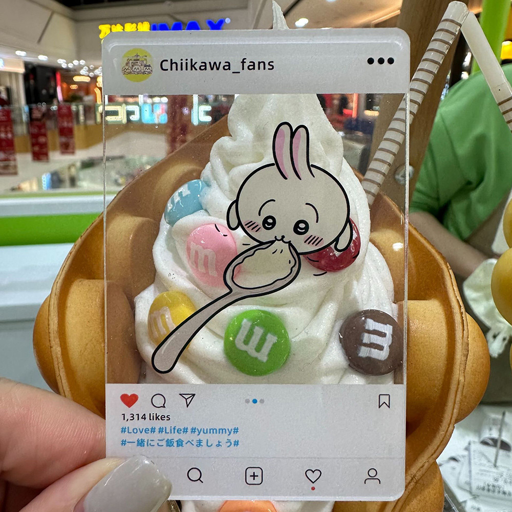 Chiikawa Cute Transparent Card Printed Pattern Acrylic Photo Matching ...