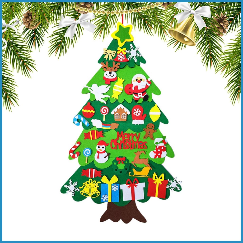 Felt Wall Christmas Tree Handmade Holiday Wall Decor Felt Christmas ...