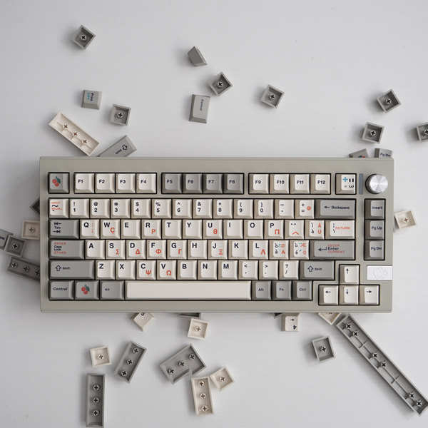 keycaps Retro 9009 Greek/Striped/Black Large Letters Mechanical ...