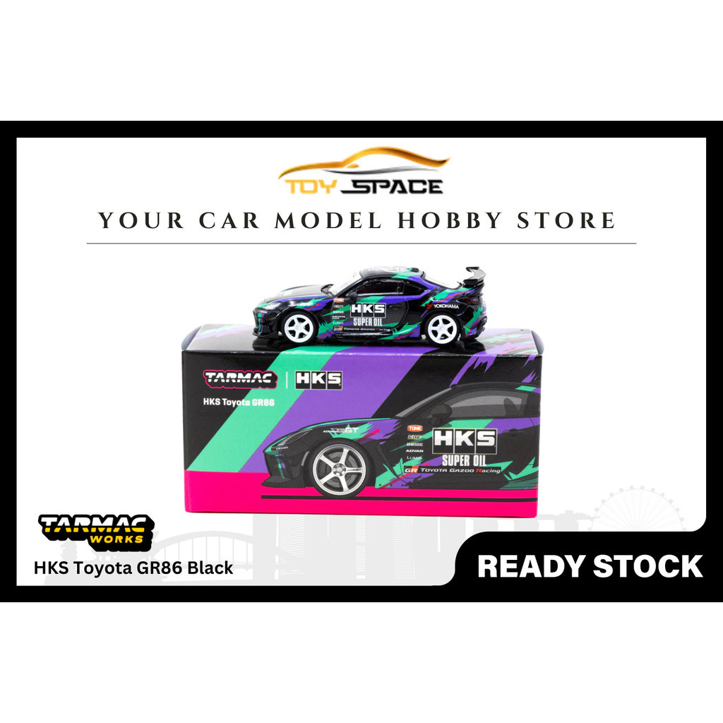 [TARMAC WORKS] 1/64 HKS Toyota GR86 Black | Shopee Singapore