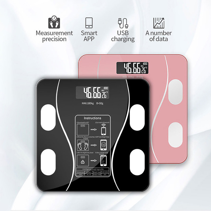 Home Bluetooth Smart Electric Body Weight Scale Weight Measurement Tool ...