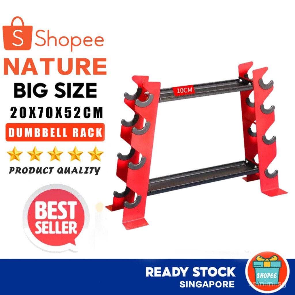 Double-layer bell rack oversized load-bearing dumbbell storage rack ...