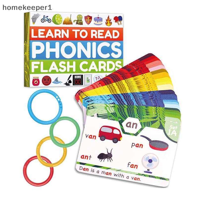 [new] Phonics Flashcards Set Word Games Sound Recognition Skills With ...