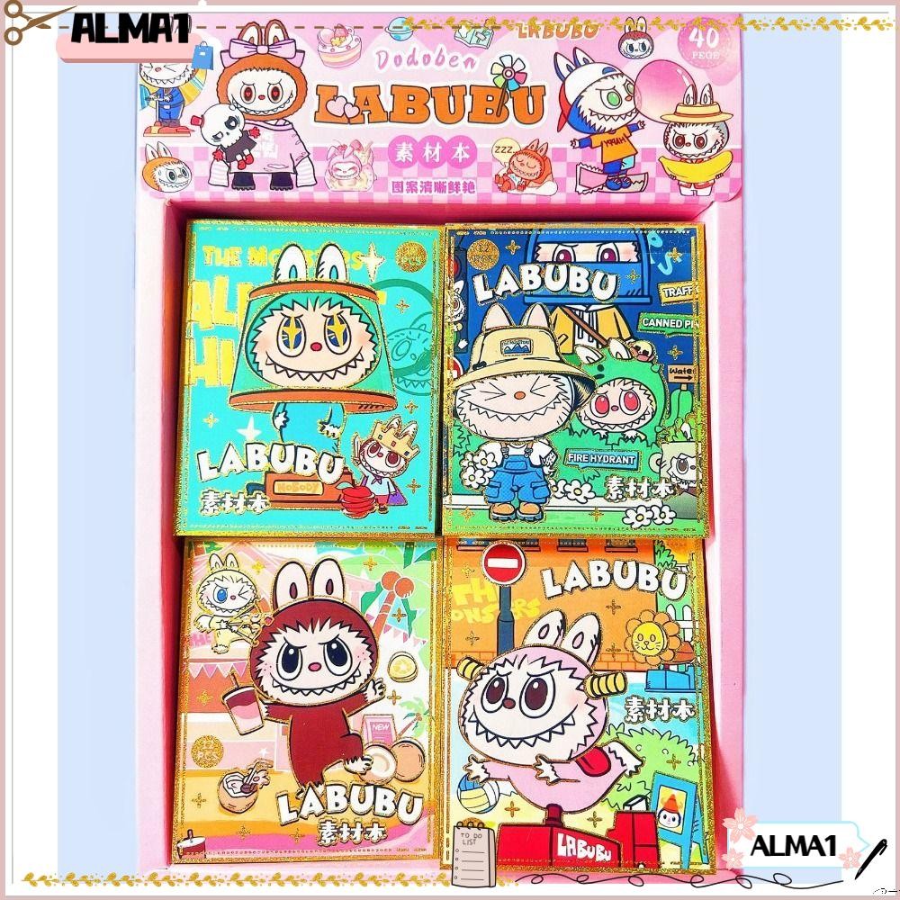 ALMA 1 PCS Labubu Sticker, Cartoon POP MART Labubu Stiker Toys, 2024 ...