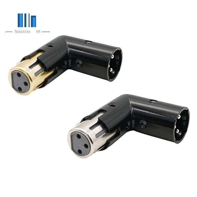 2PCS Audio Adapter Plug 3Pin XLR Angle Adapter Adjustable Male to ...
