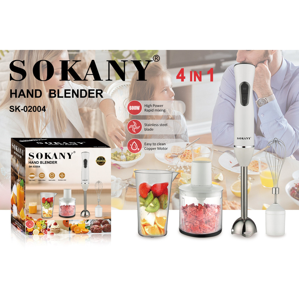 SOKANY02004Stirring Rod Egg Supplement Food4in1Hand Blender Minced Meat ...
