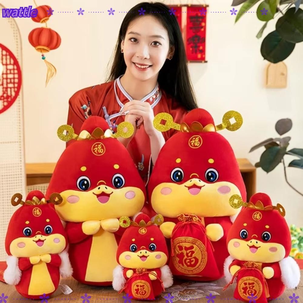 WATTLE Stuffed Animals Toy, Spring Festival Cute Lucky Bag Snake Doll ...