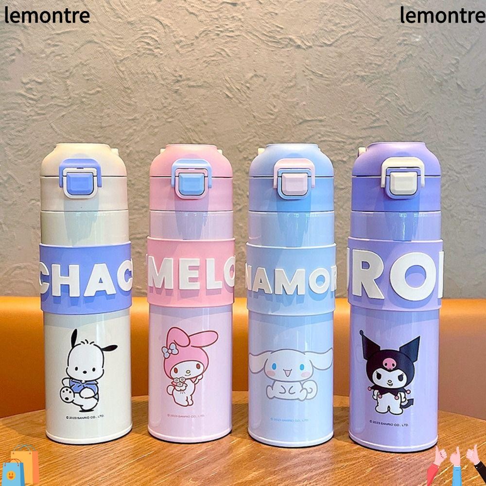 LEMONTRE Sanrio Insulated Water Bottle, 500ml Cartoon Cinnamoroll ...
