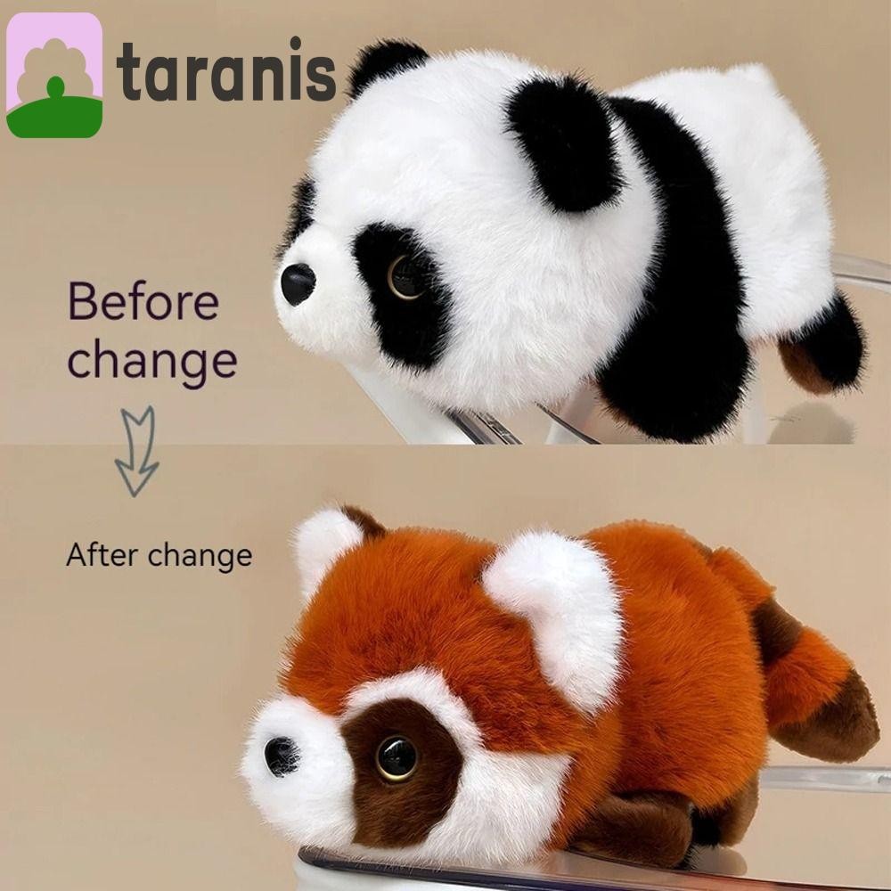 TARANIS Reversible Panda Toys, Double-Sided Stuffed Animal Raccoon Plush Doll, Giant Panda Soft ...
