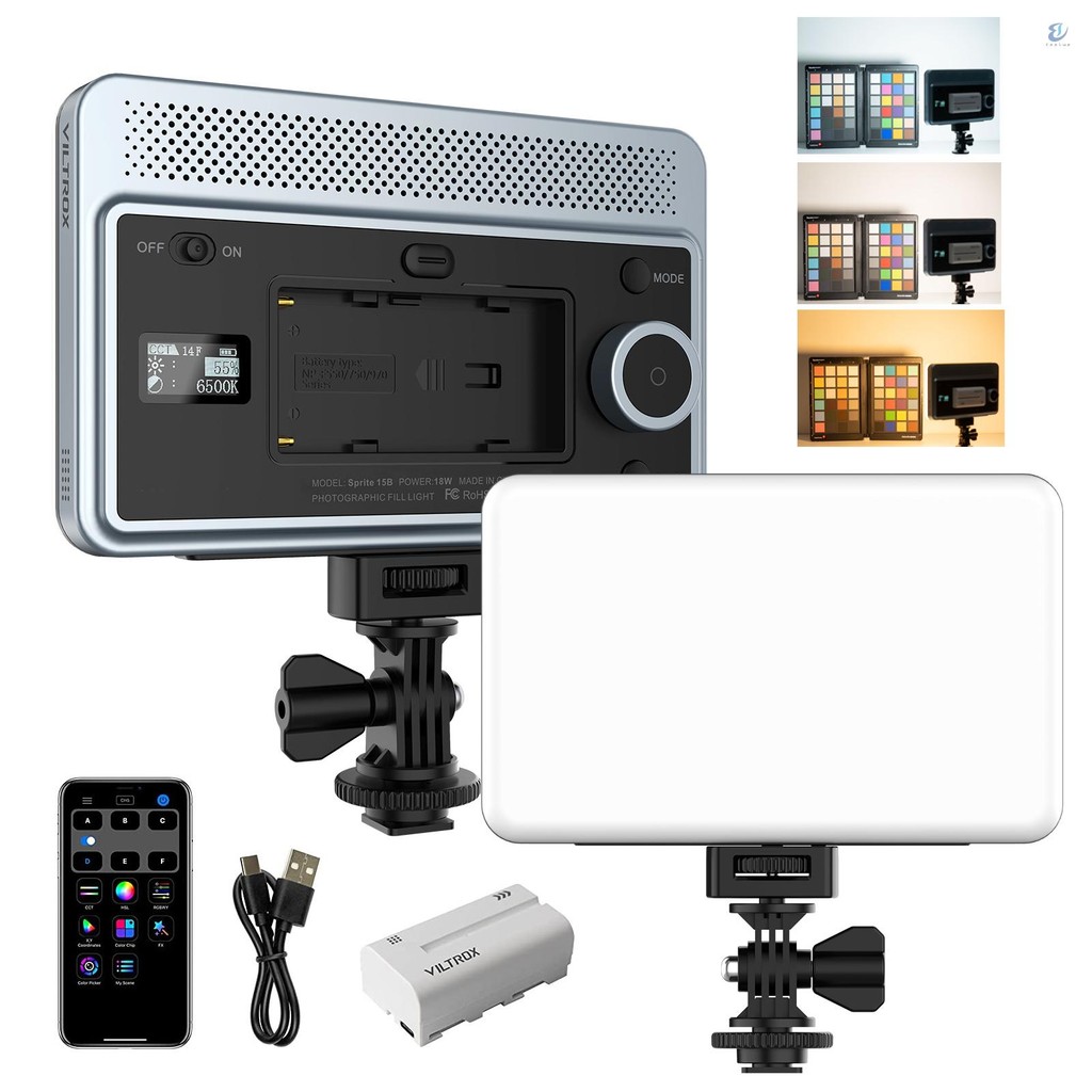 VILTROX Sprite 15B LED Video Light Photography Fill Light On-camera ...