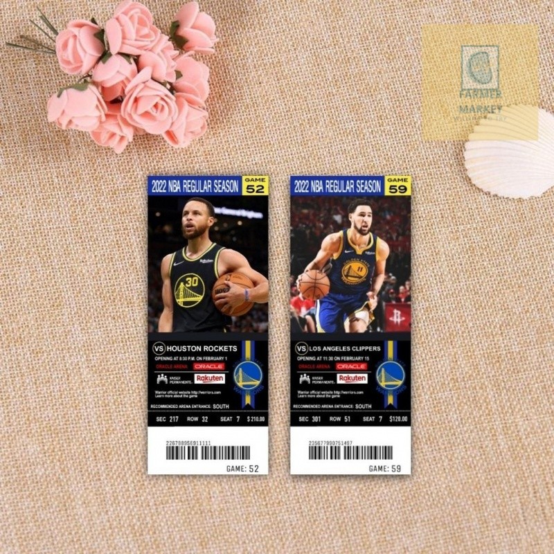 Golden State Warriors NBA Physical Ticket Commemorative Ticket Library ...