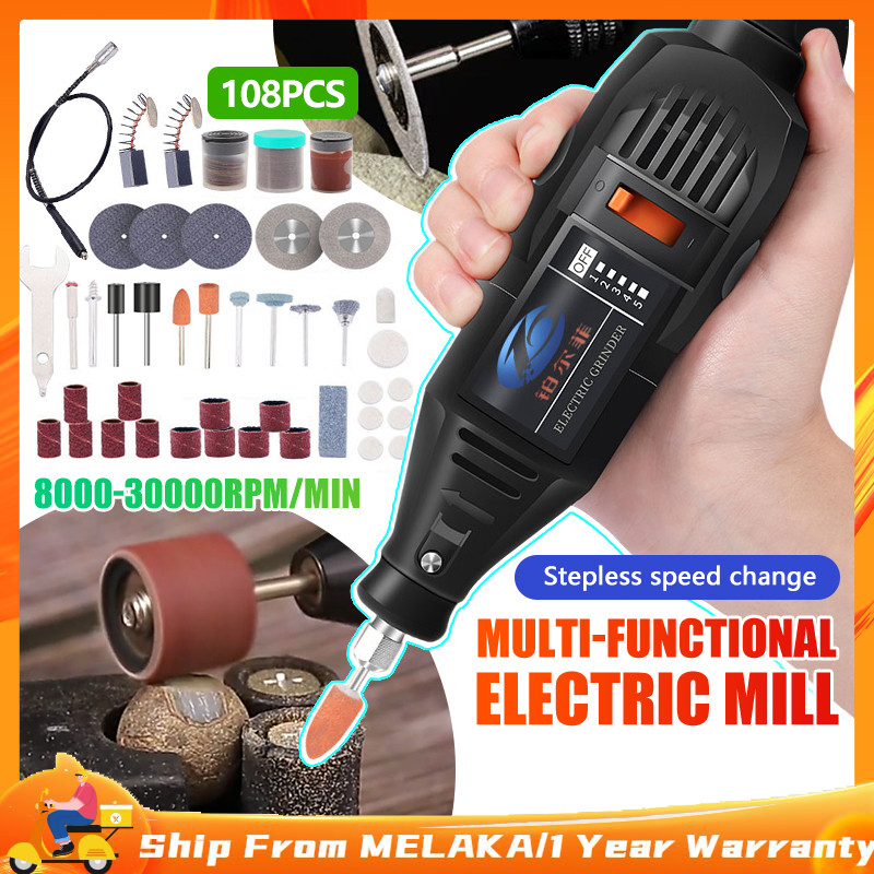 108PCS Mini Die Grinder Drill Dremel Electric Engraving Polisher ...