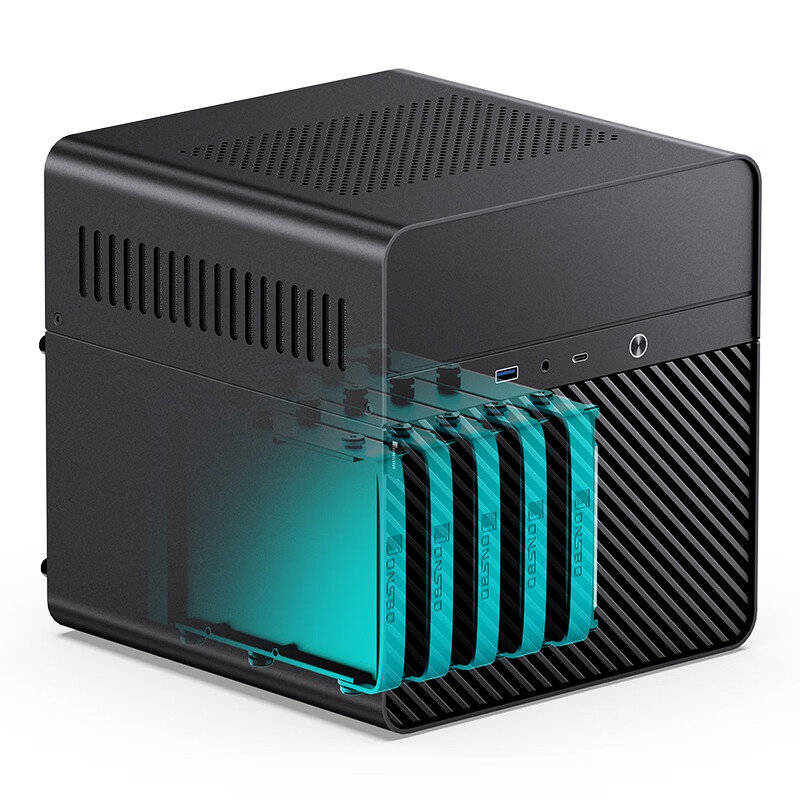 Qiao Sibo (JONSBO) N2 Black Aluminum Shell NAS Chassis (ITX Version Support/SFX Power Position ...