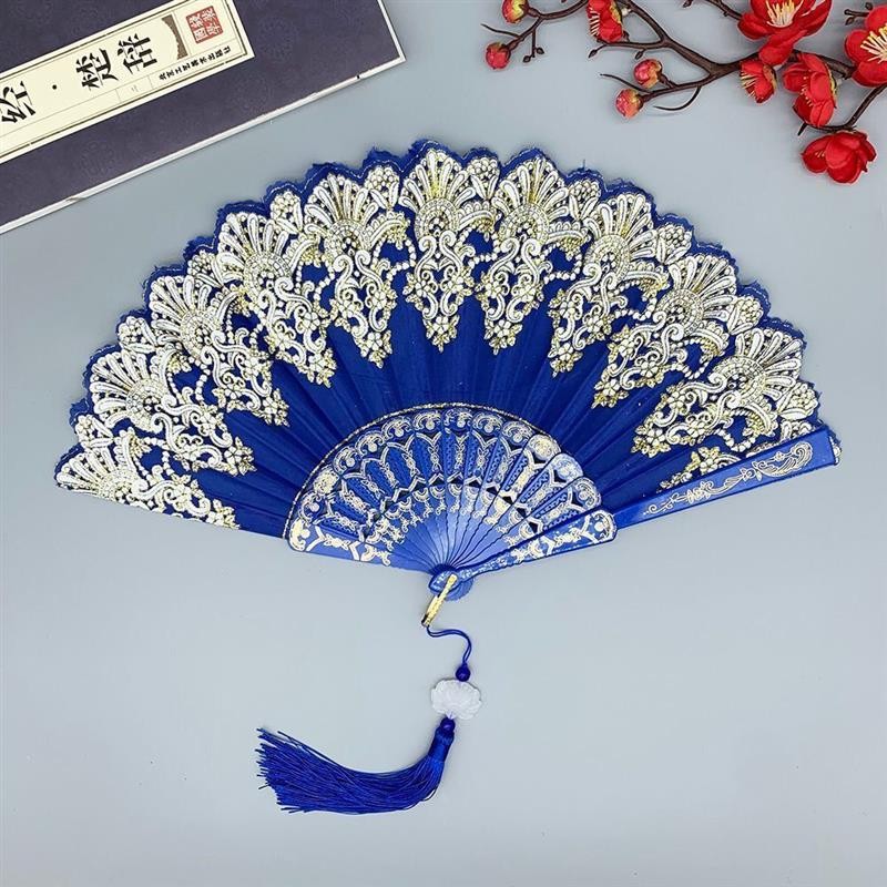 Single Flower Folding Fan Fan Dance Fan Wing Chun Fan Plastic Hanfu Fan ...