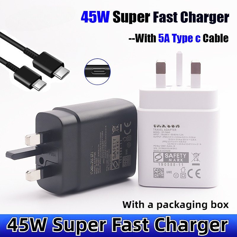 45W Fast Charging 5A Travel Adaptor PD 3.0 Fast Charger USB-Type-C For ...